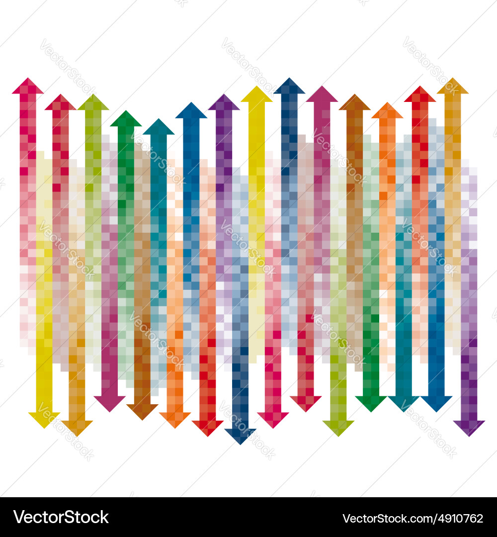 Chekered gradient arrows Royalty Free Vector Image