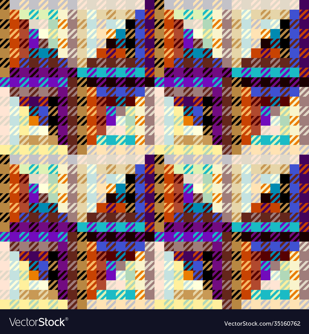 Classic hounds-tooth pattern in a patchwork Vector Image