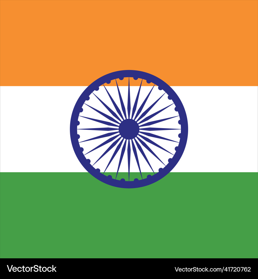 India flag official colors and proportion Vector Image