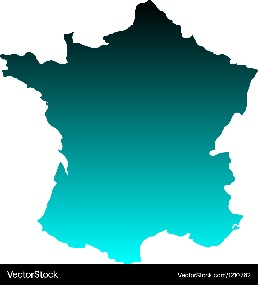 Map of france Royalty Free Vector Image - VectorStock