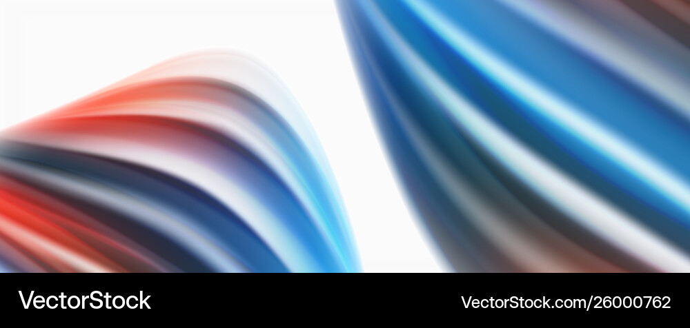 Modern liquid color flow on white - colorful flow Vector Image