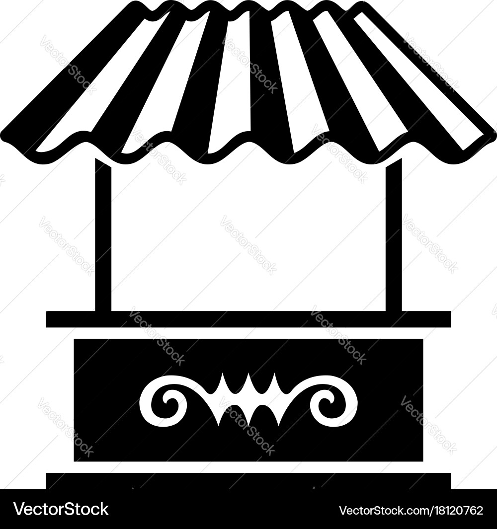 Roof stall icon simple black style Royalty Free Vector Image