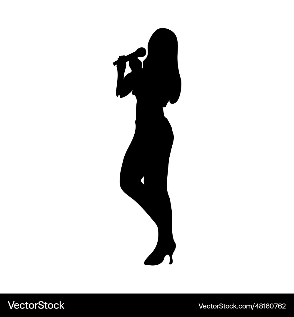 Singing woman icon holding mix Royalty Free Vector Image
