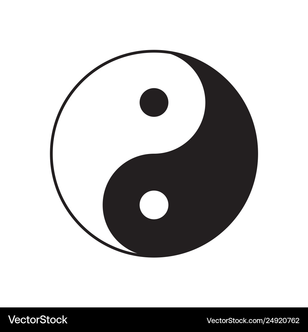 Ying and yang symbol harmony balance Royalty Free Vector