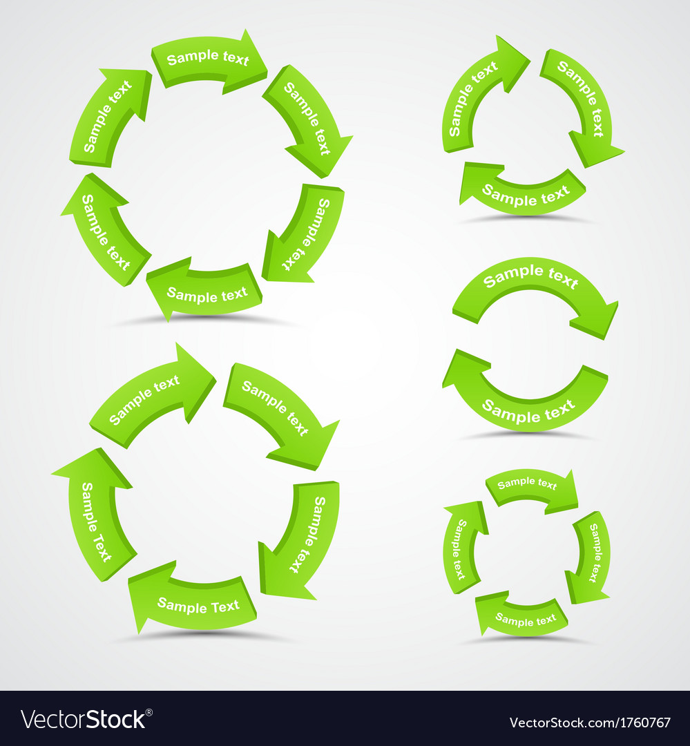 Circle arrows set Royalty Free Vector Image - VectorStock