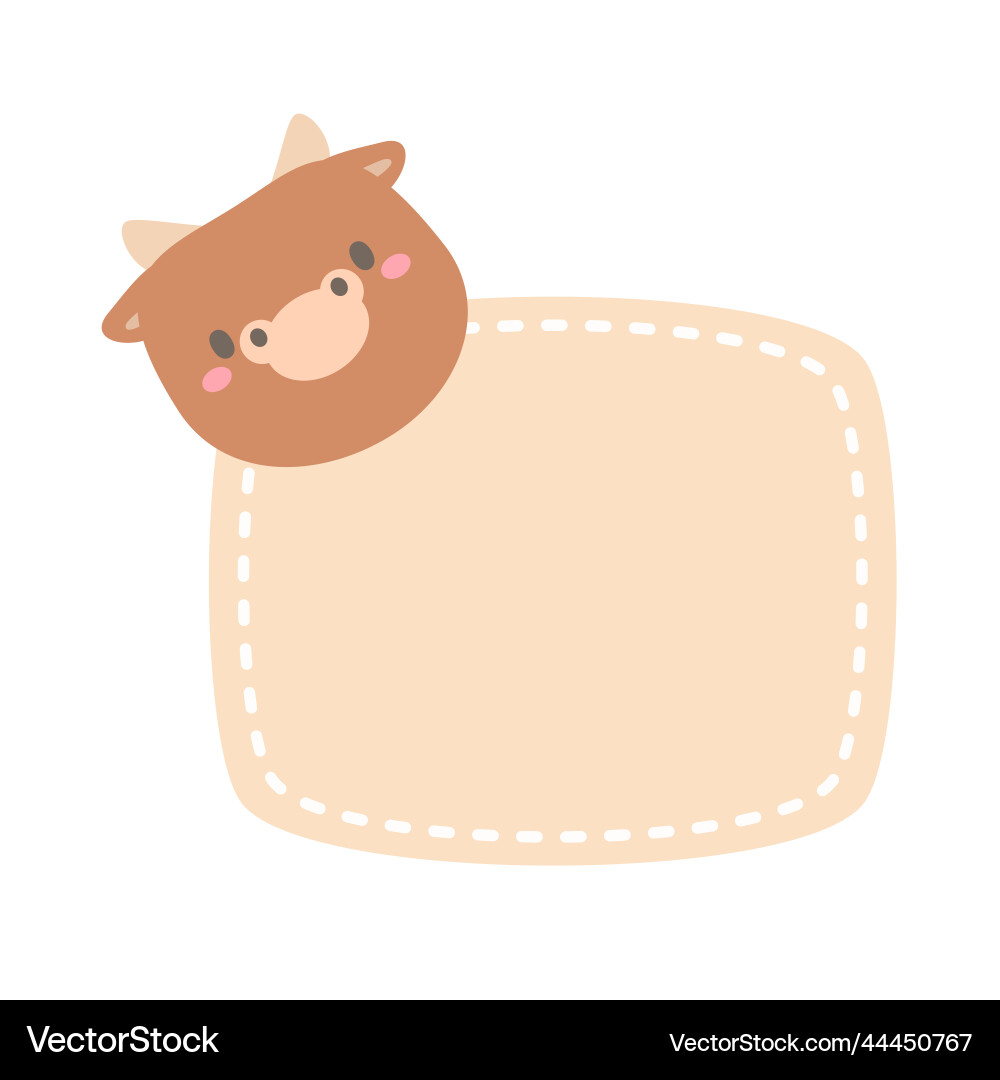 Cute wild animal cartoon text frame Royalty Free Vector