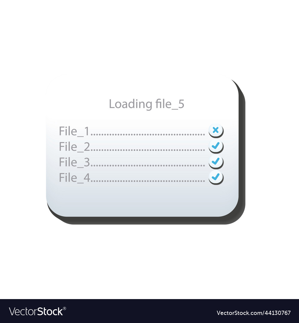 Flat ui loading files Royalty Free Vector Image