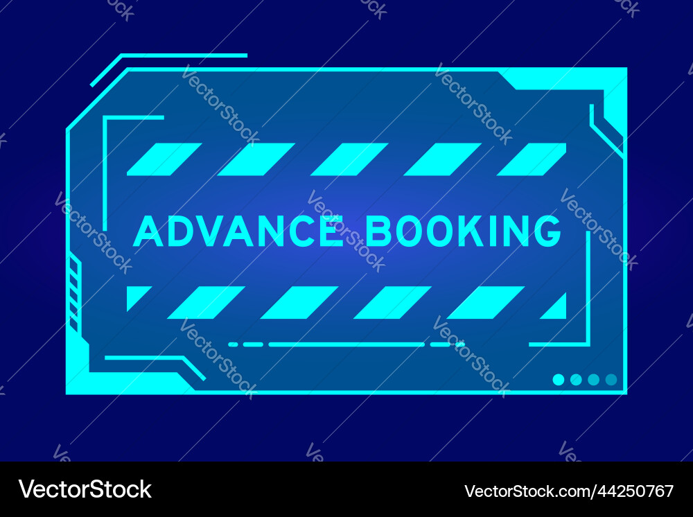 Futuristic hud banner that have word advance Vector Image