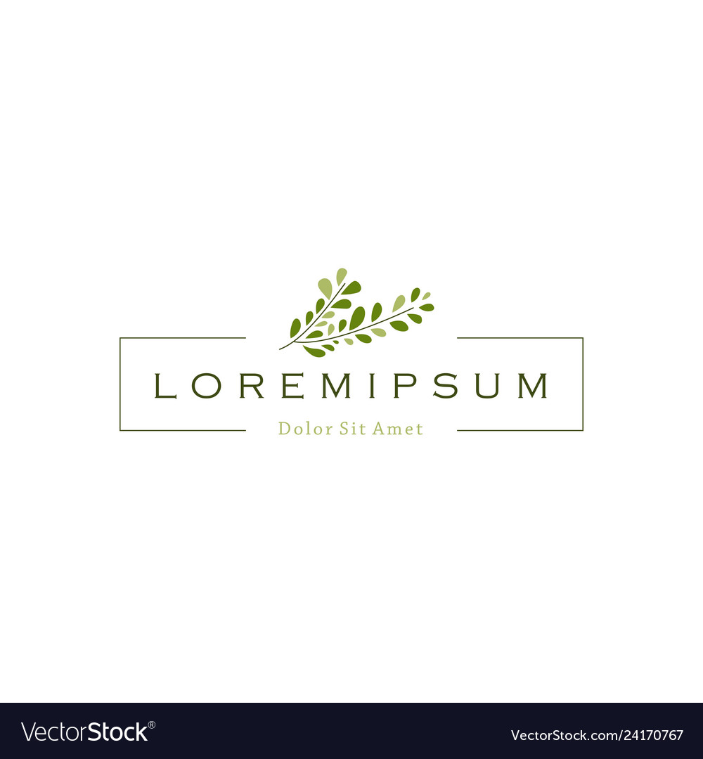 Horizontal rectangle rectangular tree branch leaf Vector Image