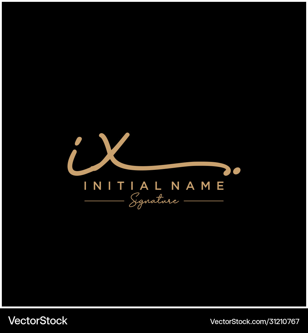 Letter ix signature logo template Royalty Free Vector Image