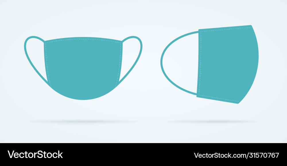 Medical mask flat icons Royalty Free Vector Image