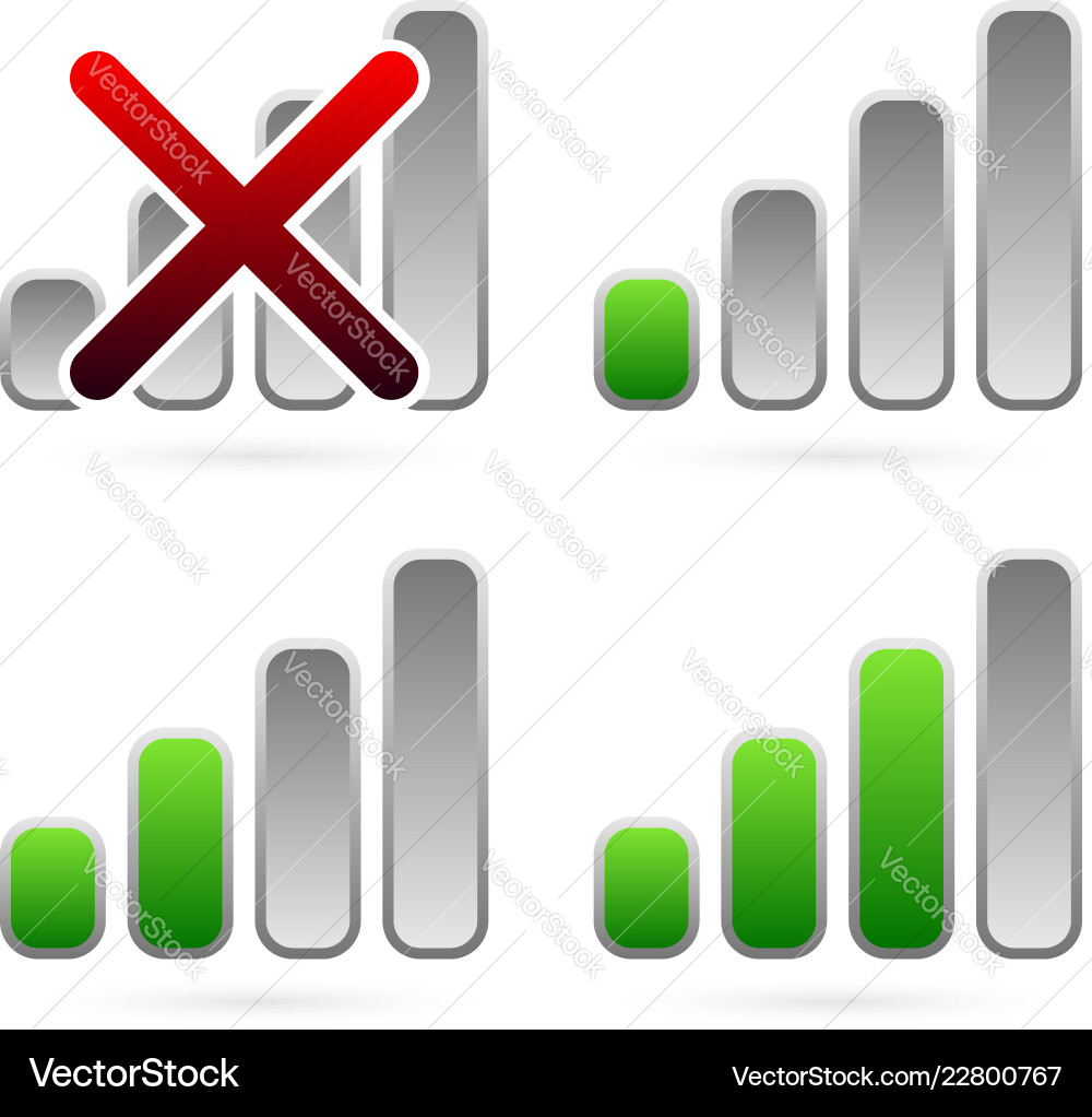 No signal - signal strength indicators Royalty Free Vector