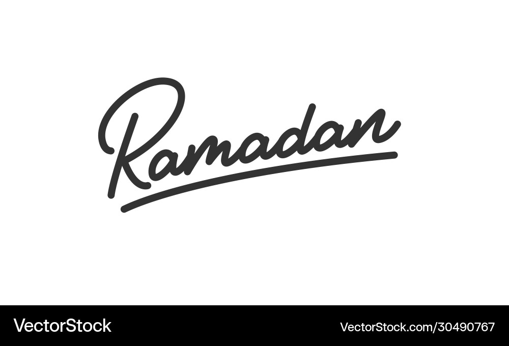 Ramadan lettering calligraphy for islamic holiday Vector Image