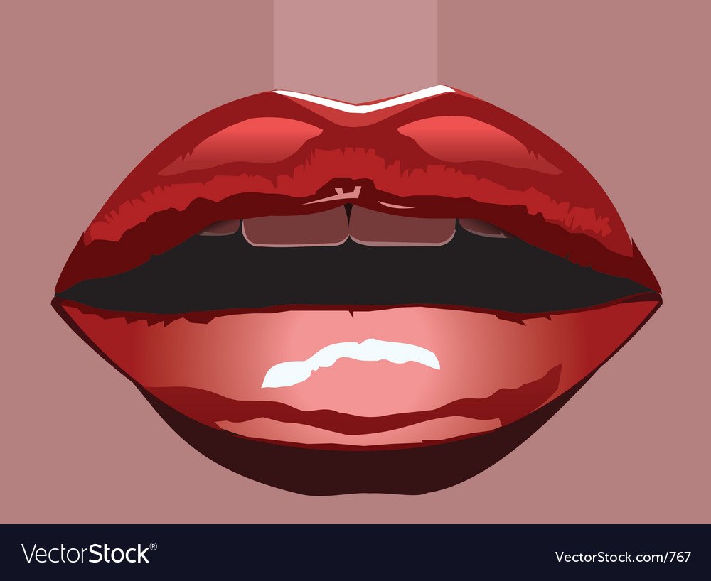 Red lips Royalty Free Vector Image - VectorStock