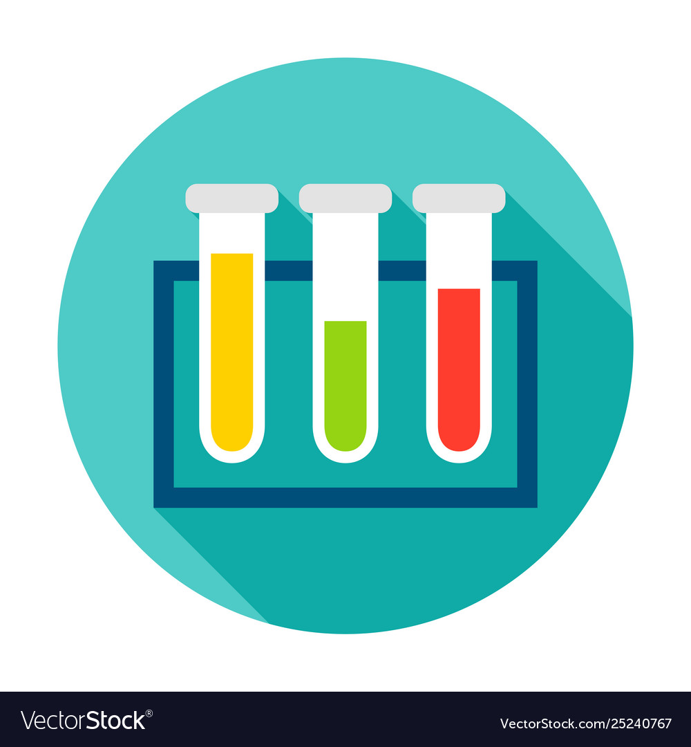 Three flasks circle icon Royalty Free Vector Image