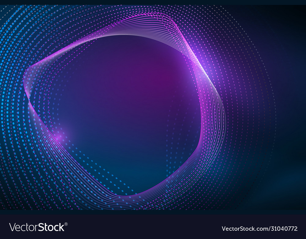 Abstract particles wave background neon motion Vector Image