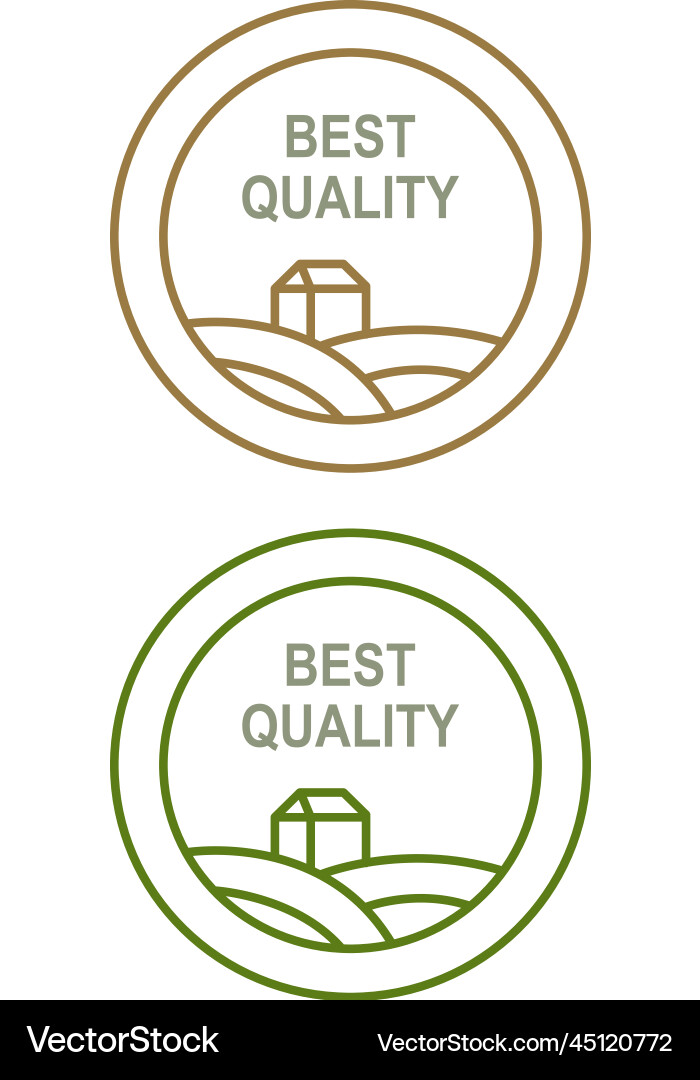 Best quality product farm circle logo Royalty Free Vector