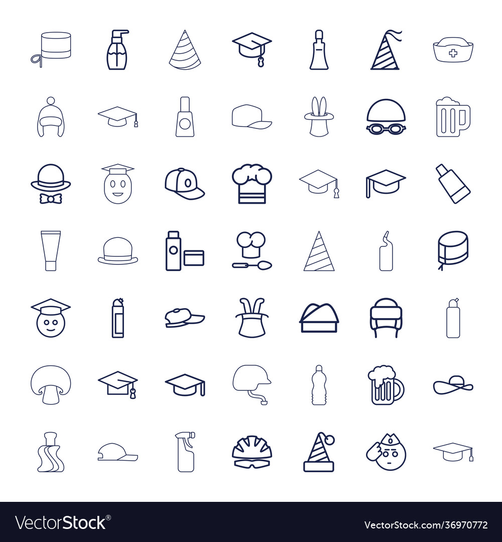 Cap icons Royalty Free Vector Image - VectorStock