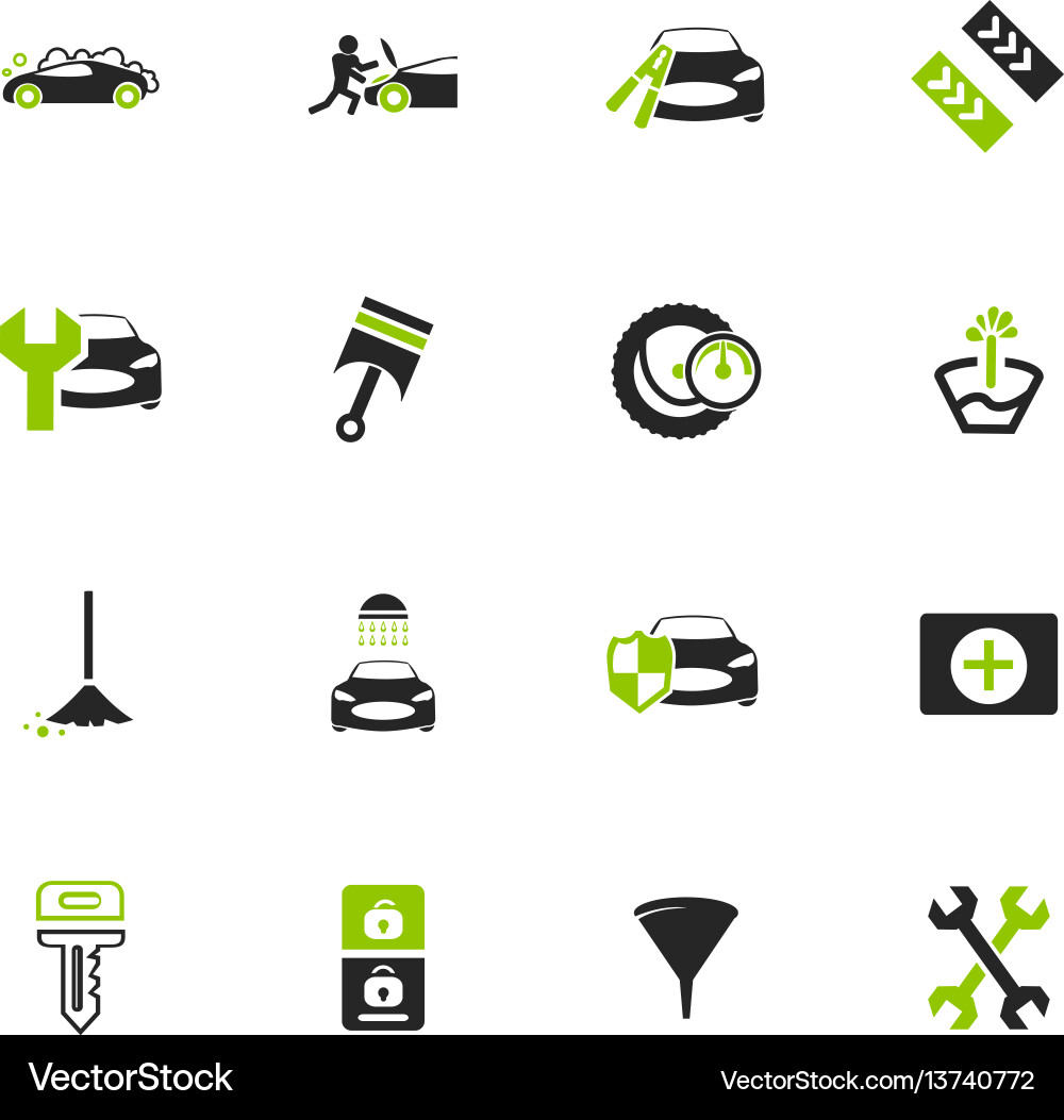 Car shop icons set Royalty Free Vector Image - VectorStock