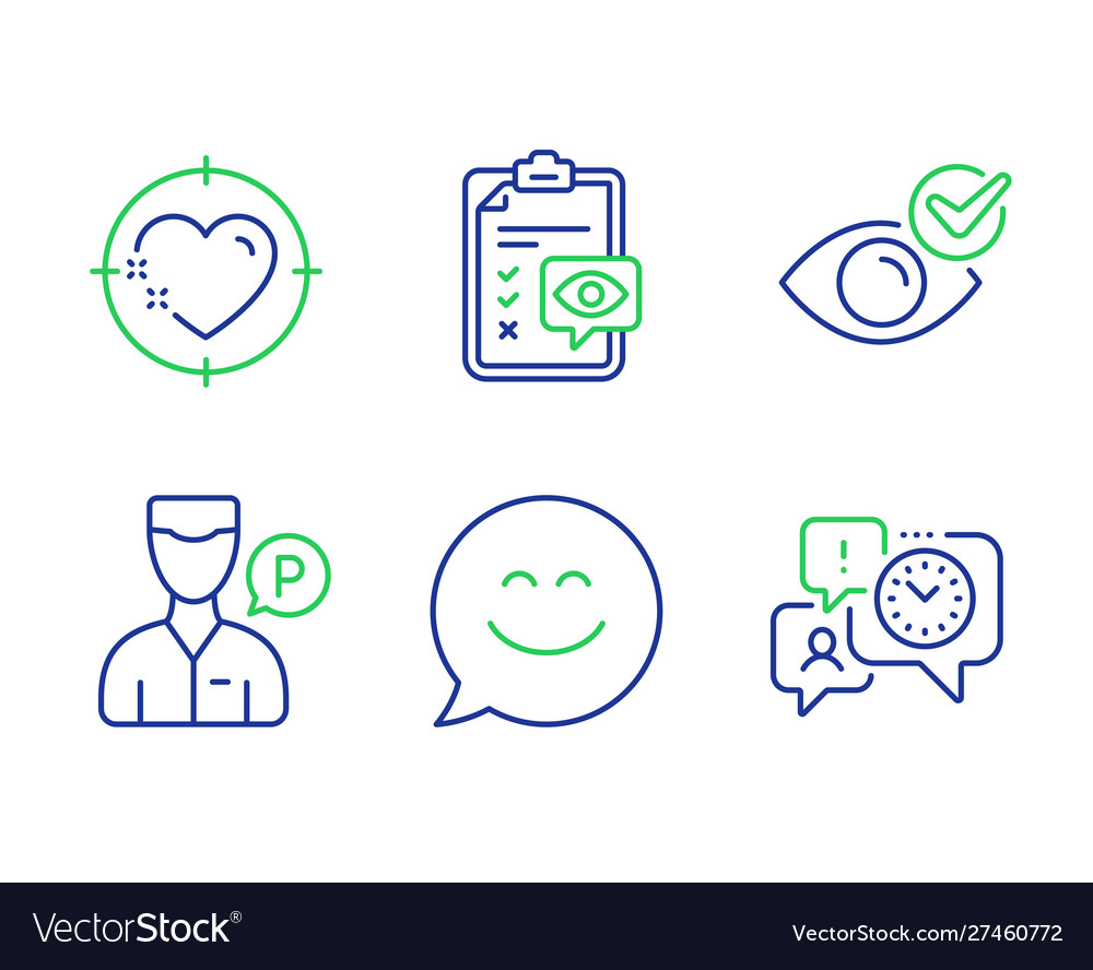 Eye Checklist Valet Servant And Heart Target Vector Image eye-checklist-valet-servant-and-heart-target-vector-image