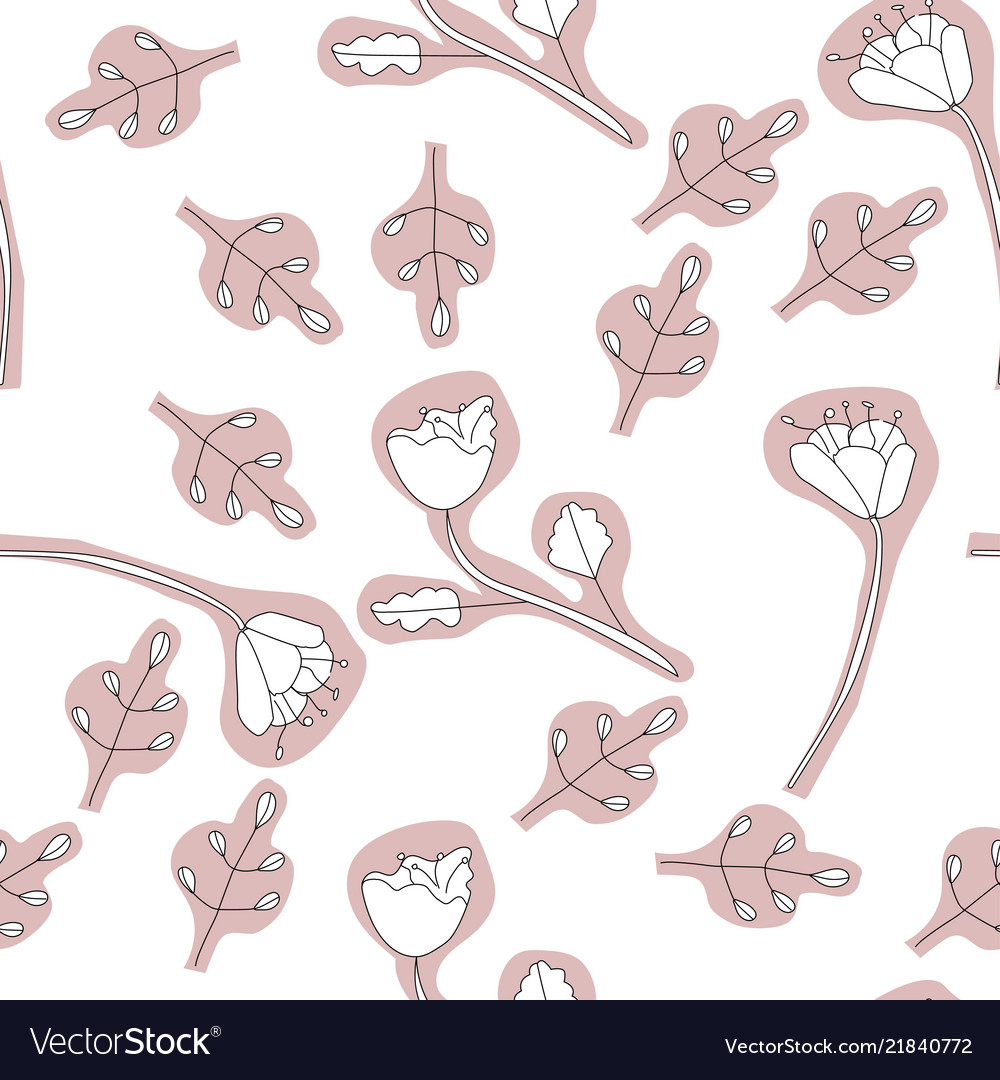 Flower seamless pattern Royalty Free Vector Image