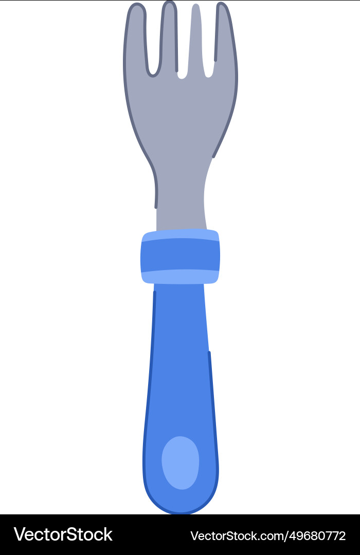 Food toddler fork cartoon Royalty Free Vector Image