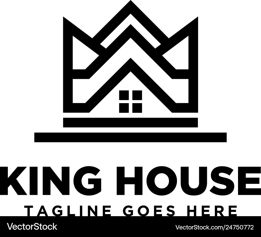 King house logo design inspiration Royalty Free Vector Image
