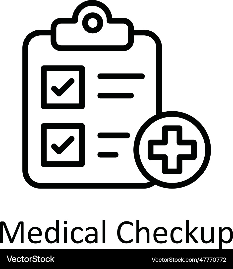 Medical checkup outline icon design illust Vector Image