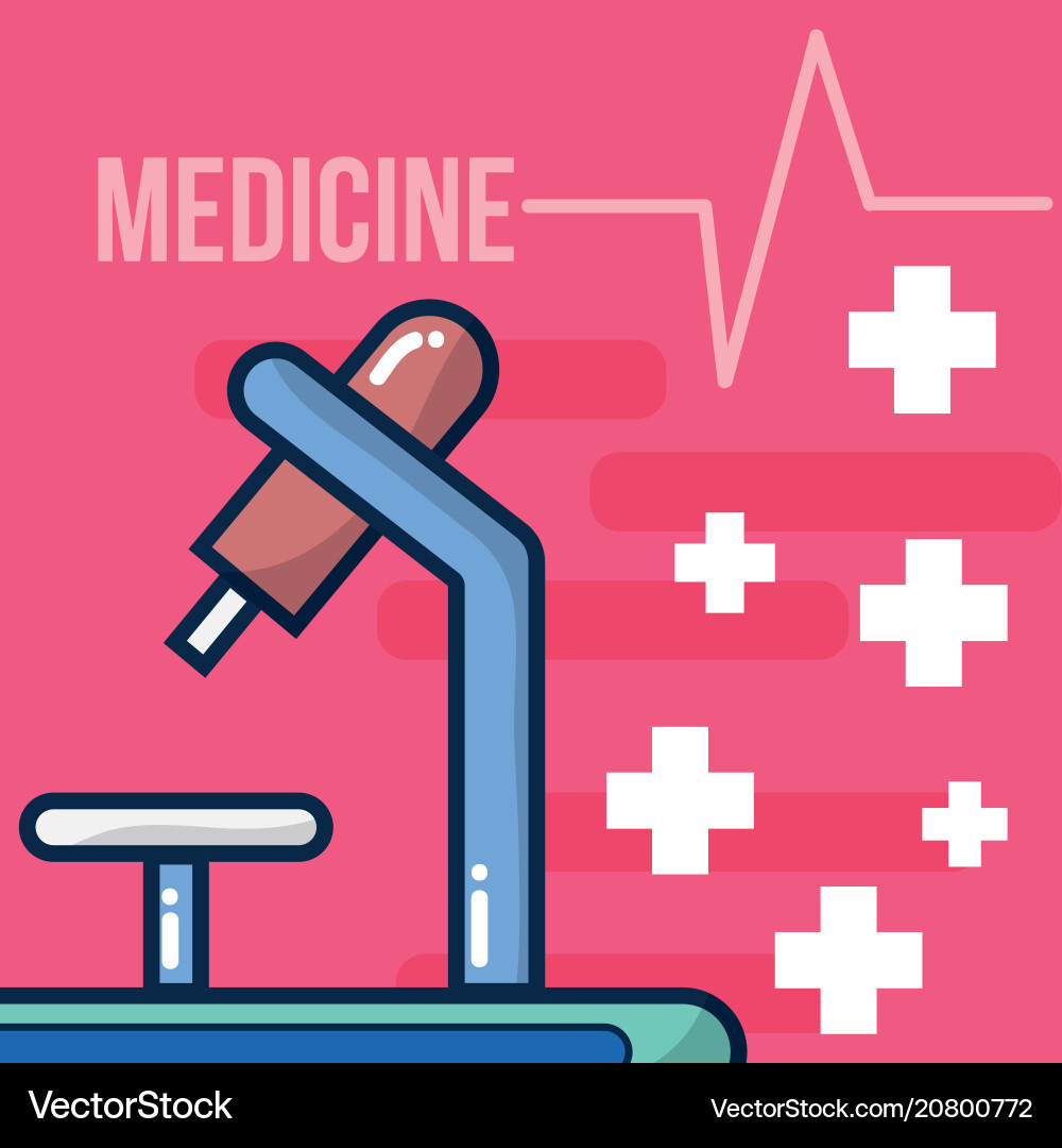 Medicine equipment cartoons Royalty Free Vector Image