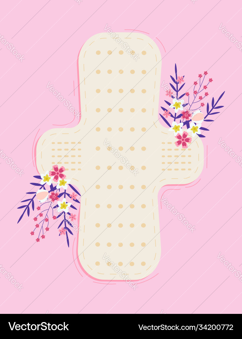 Menstrual health cycle concept in flat Royalty Free Vector