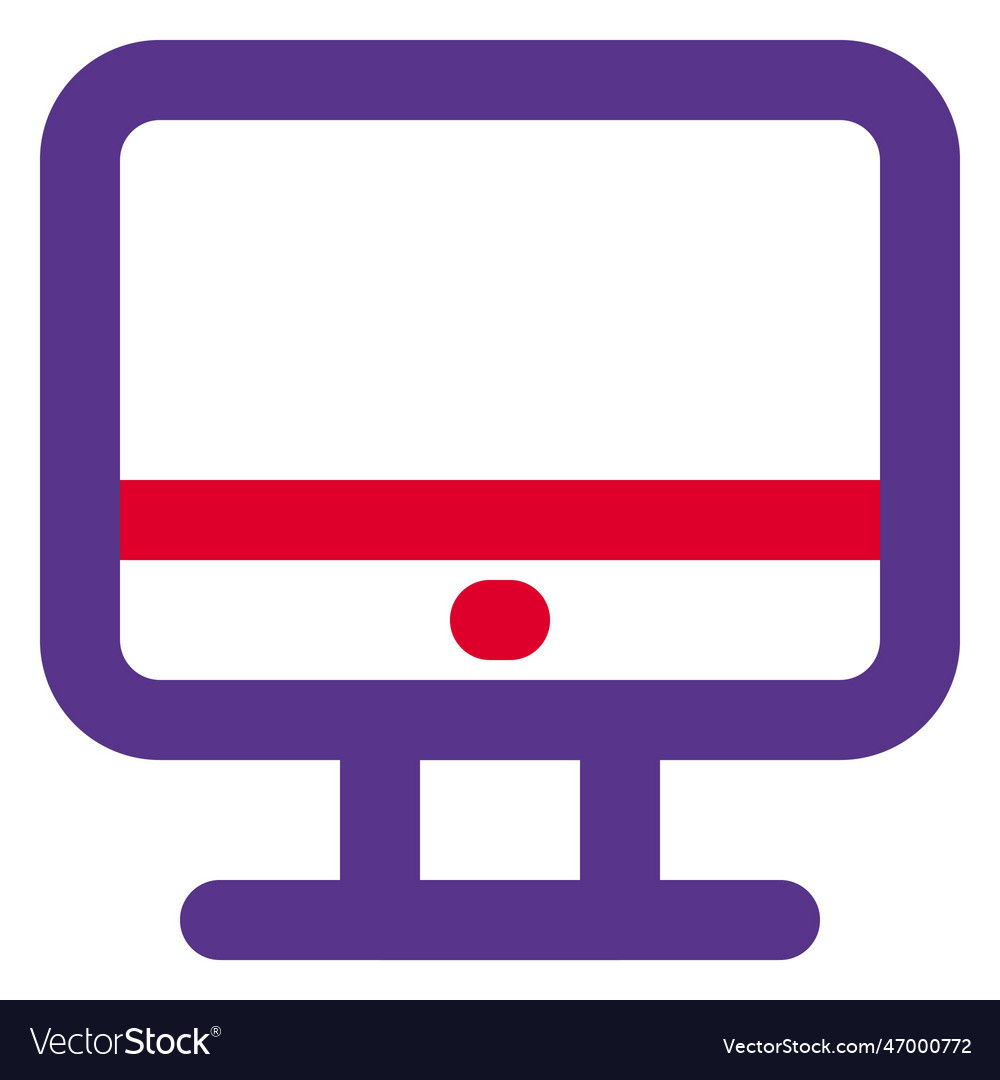 Monitor screen for computer operations Royalty Free Vector