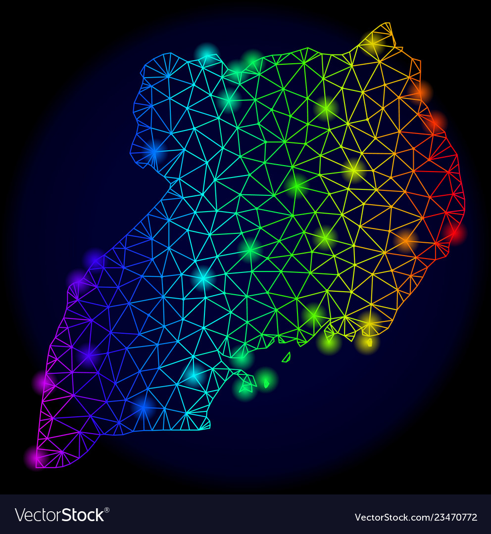 Polygonal network spectrum mesh map Royalty Free Vector Polygonal network spectrum mesh map Royalty Free Vector