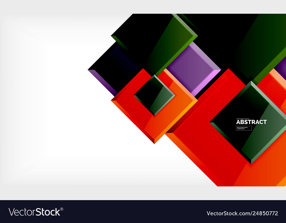 Square geometric background Royalty Free Vector Image