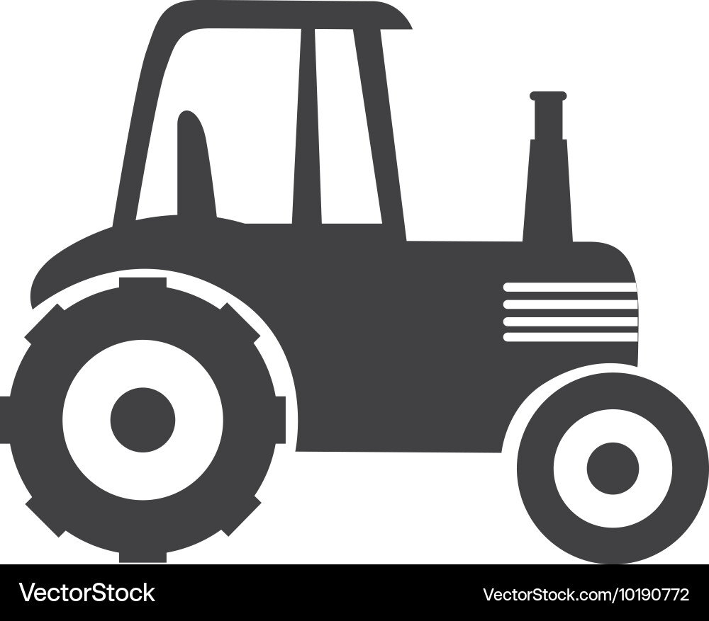Tractor farm agriculture icon graphic Royalty Free Vector