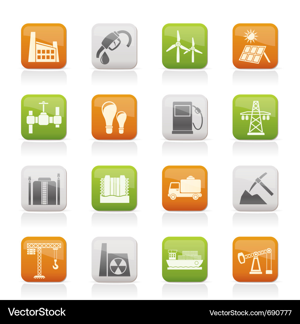 Business and industry icons Royalty Free Vector Image