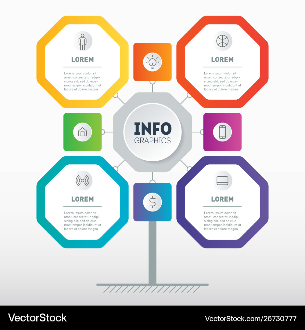Business presentation concept with 8 or 4 options Vector Image