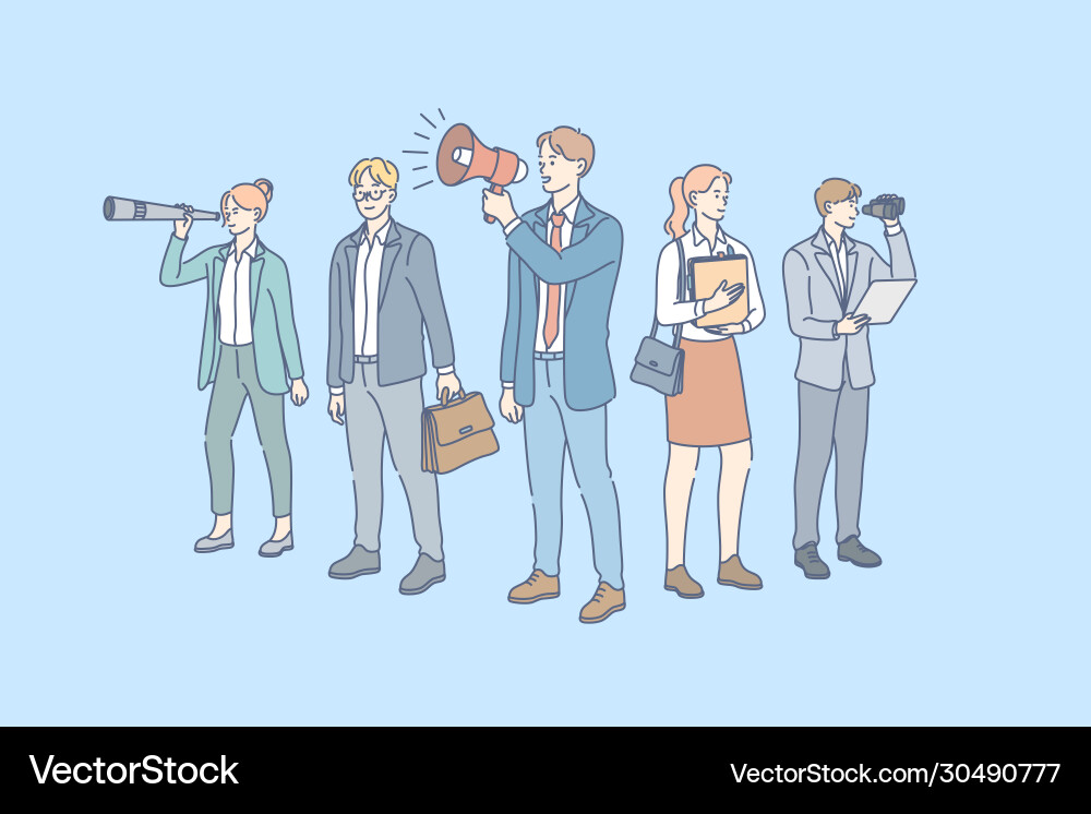 Business team promotion recruitment focus group Vector Image