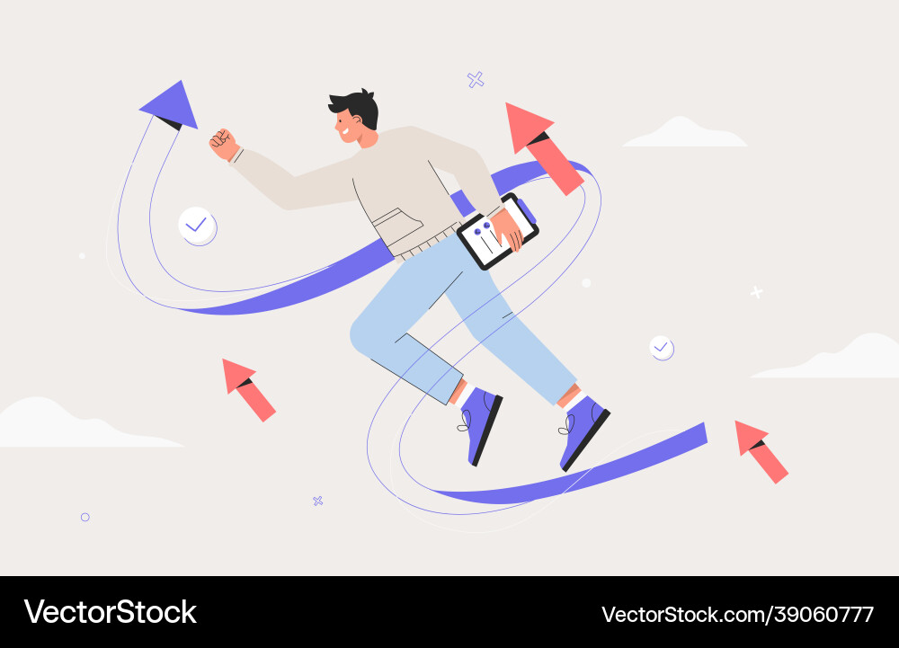 Business vision strategy success concept Vector Image