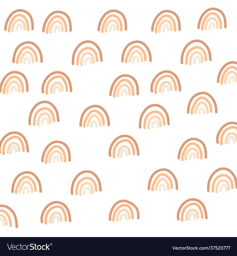 Hand draw rainbow pattern Royalty Free Vector Image