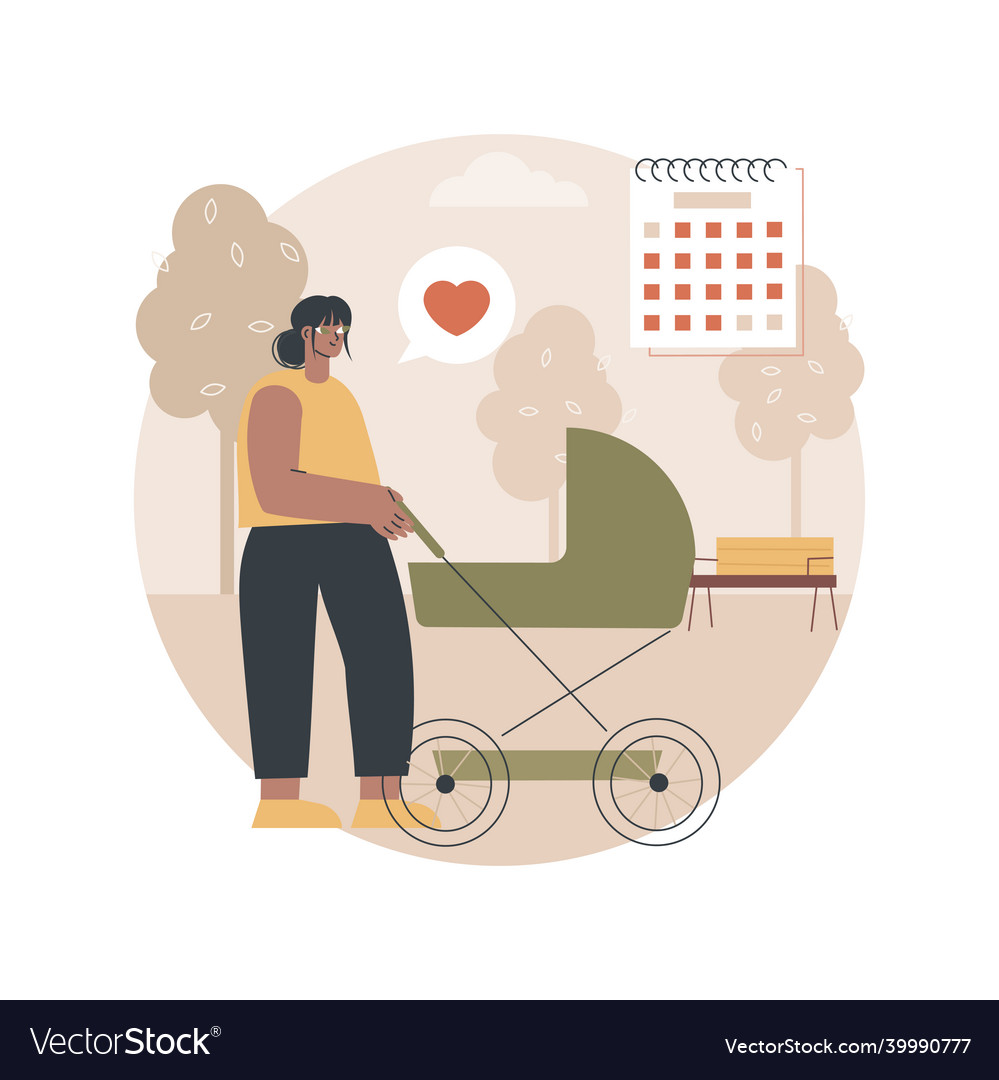 Maternity leave abstract concept Royalty Free Vector Image