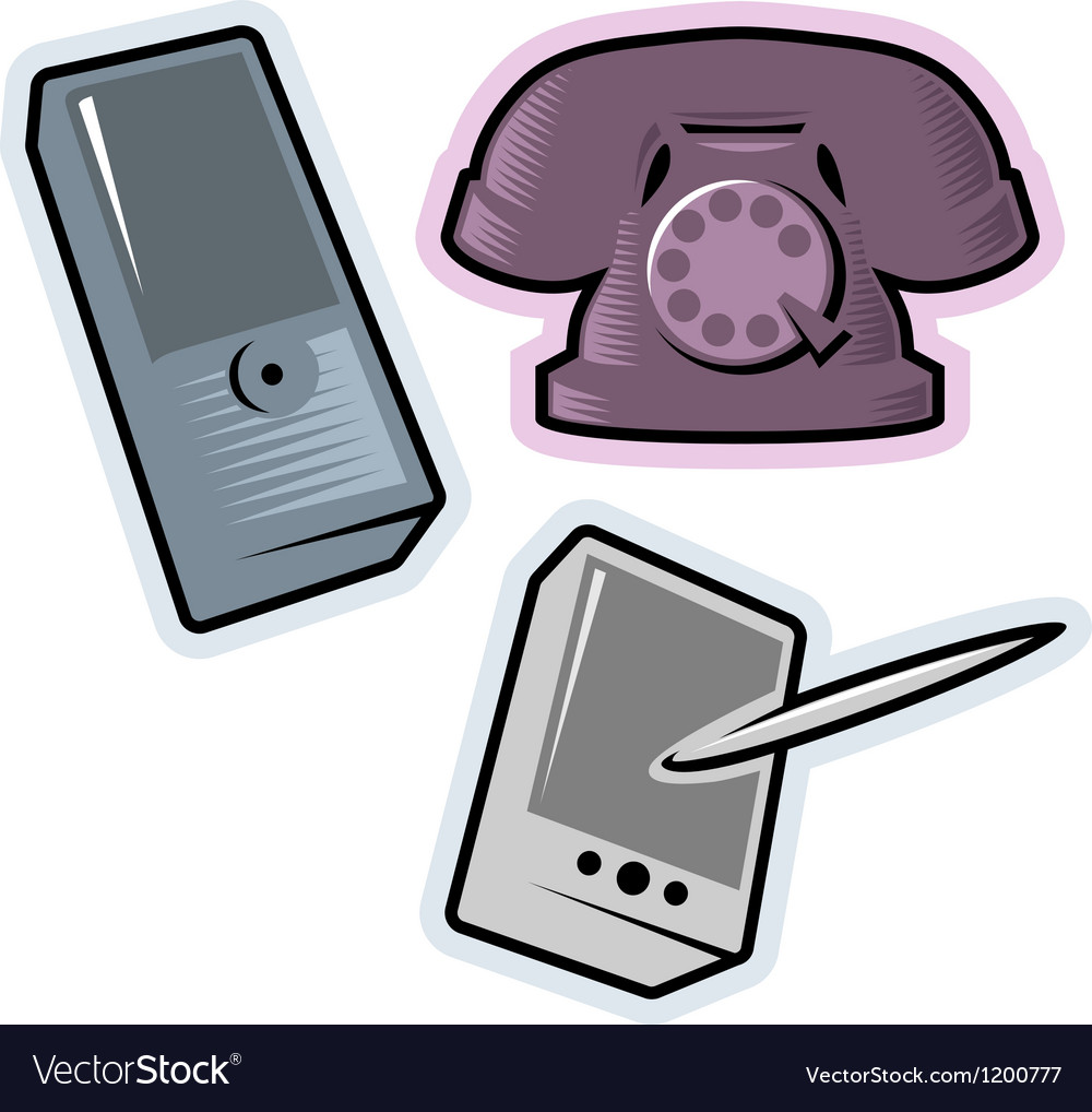 Objects for communication Royalty Free Vector Image