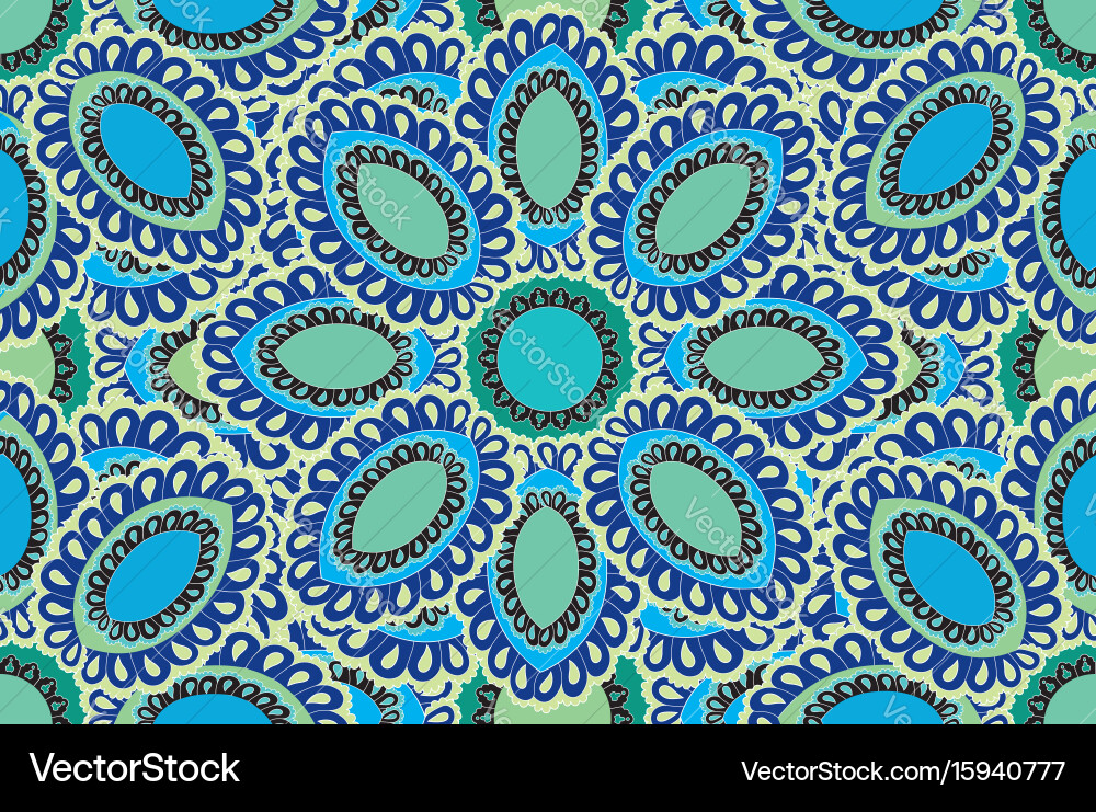 Oriental flower pattern abstract floral ornament Vector Image