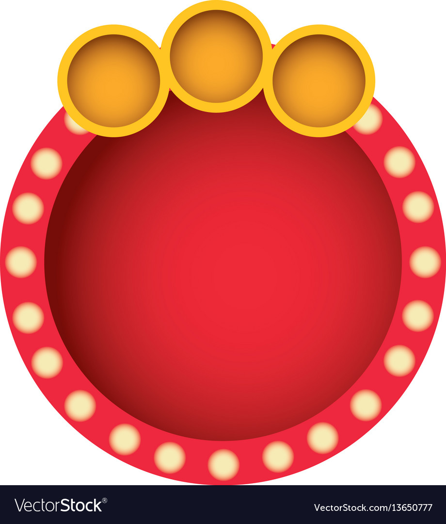 Red round bubble with circle icon Royalty Free Vector Image