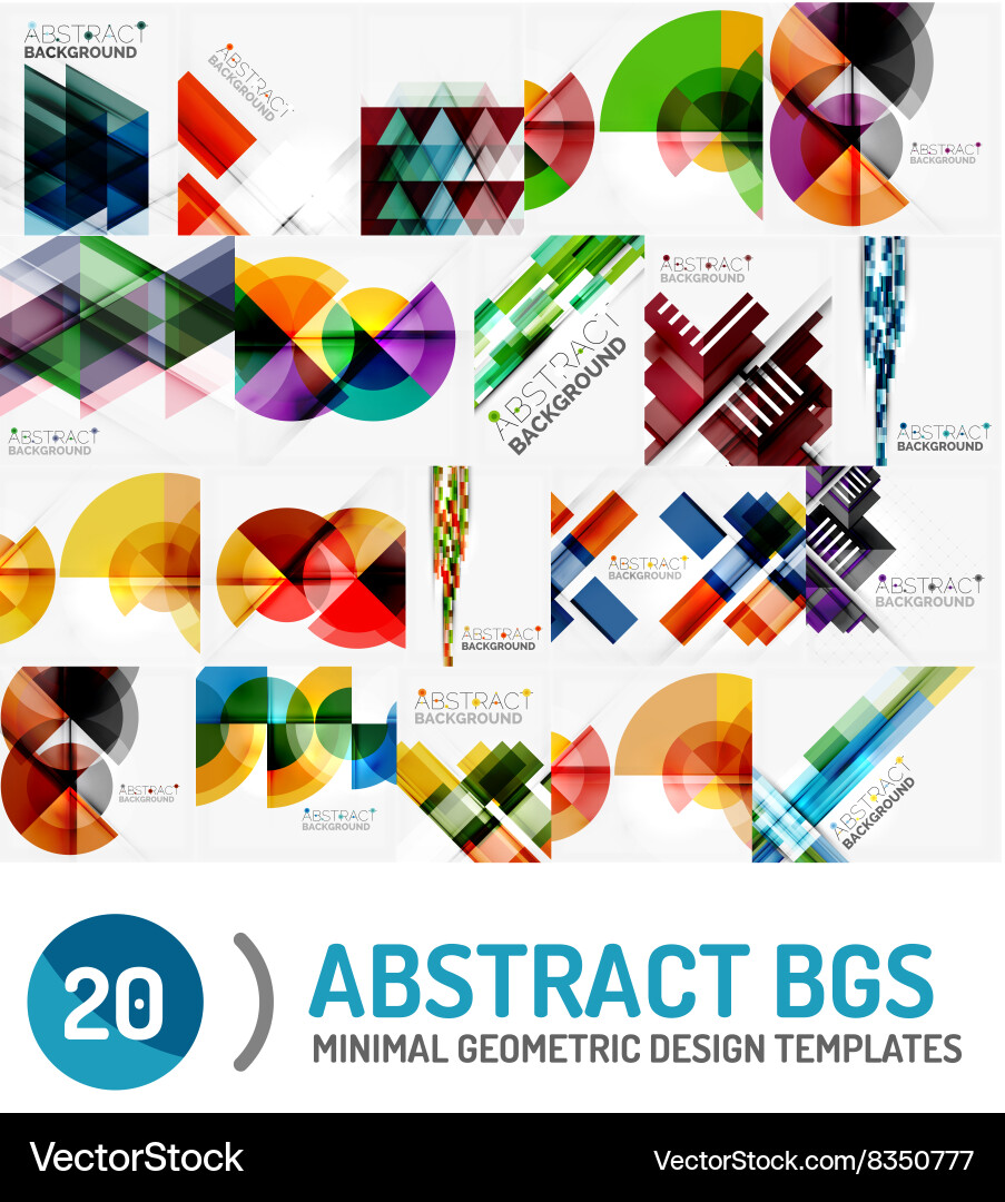 Set of geometric backgrounds Royalty Free Vector Image