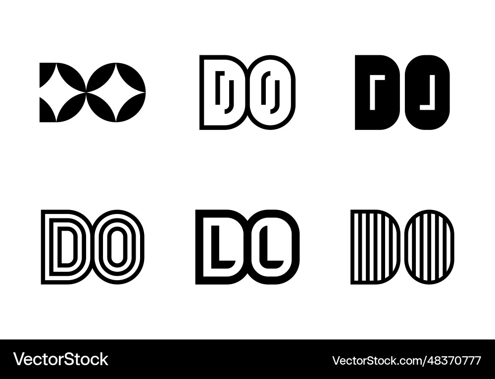 Set of letter do logos Royalty Free Vector Image