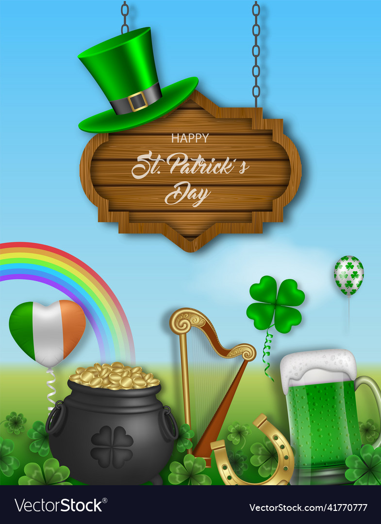St patricks day poster Royalty Free Vector Image