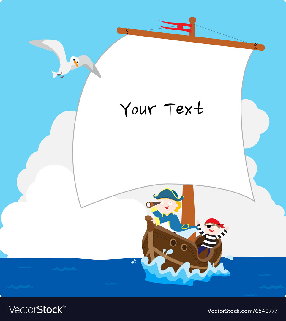 Template ship Royalty Free Vector Image - VectorStock