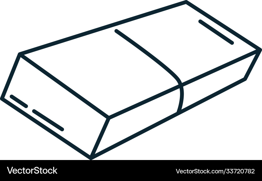 Back to school eraser supply elementary education Vector Image