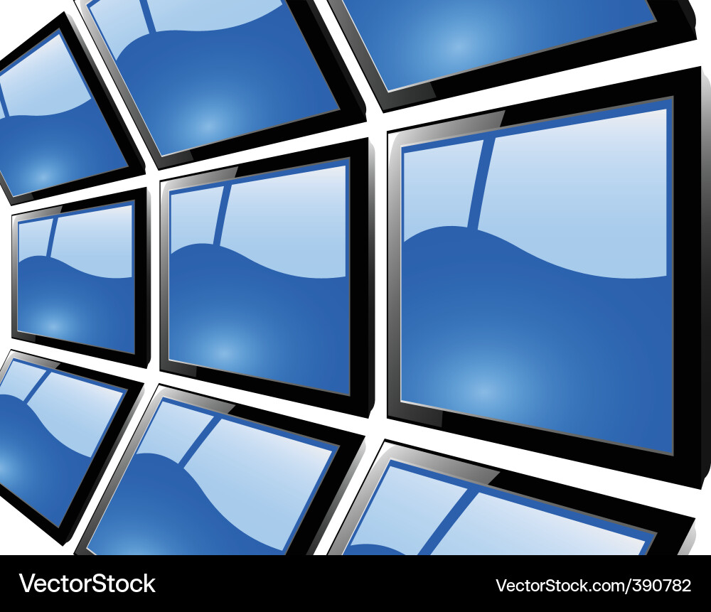 Blue tft monitor Royalty Free Vector Image - VectorStock