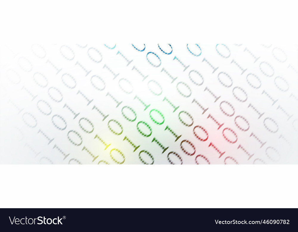 Bytes of binary code run through network abstract Vector Image